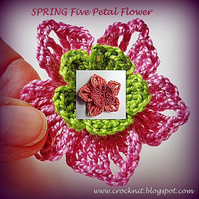 Ravelry: SPRING Five Petal Flower pattern by Barbara Summers