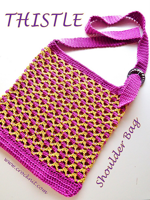Ravelry: THISTLE Shoulder Bag pattern by Barbara Summers