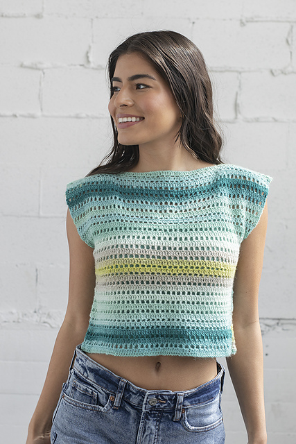 Ravelry: Shoreline Stripe Cropped Top pattern by Miroslava Mihalkova