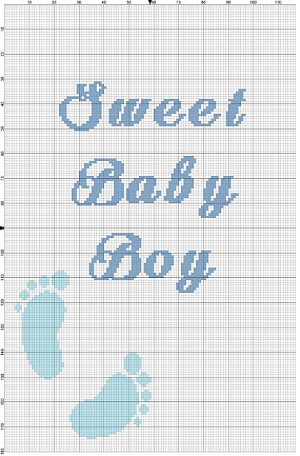 Ravelry: Sweet Baby Boy Graphghan Chart pattern by Wendy Stubbs