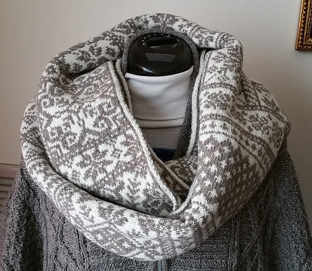 Ravelry: Crazed Scandinavian Cowl pattern by Wendy D. Johnson