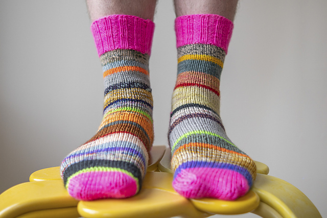 Ravelry: Scrappy DK Socks pattern by Stephen West