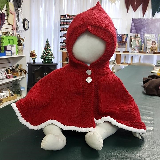 Ravelry: Hooded Cape For Baby pattern by Carol Markley