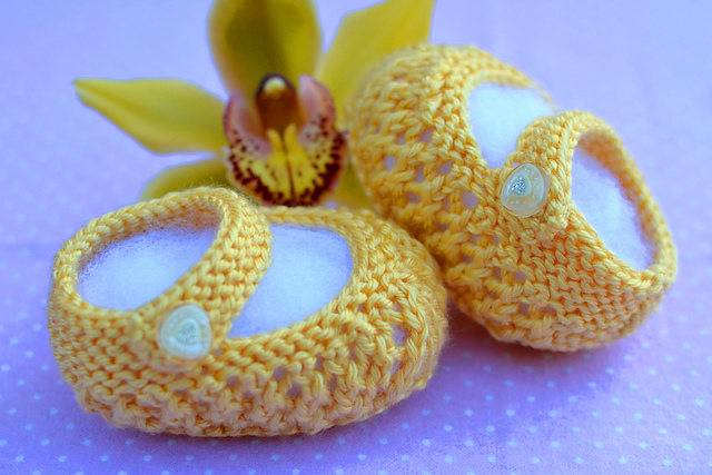 Ravelry: Summer Lace Baby Booties pattern by Christy Hills