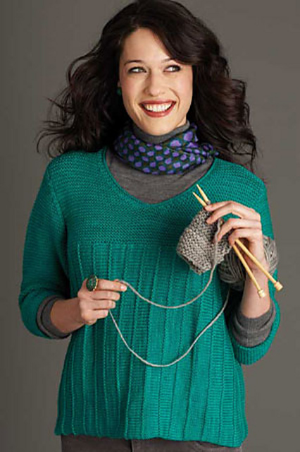 Ravelry: #15 Garter-Ridge V Neck pattern by Kennita Tully