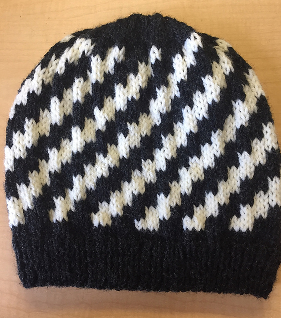 Ravelry: Diagonal Stripe Hat pattern by Kate C