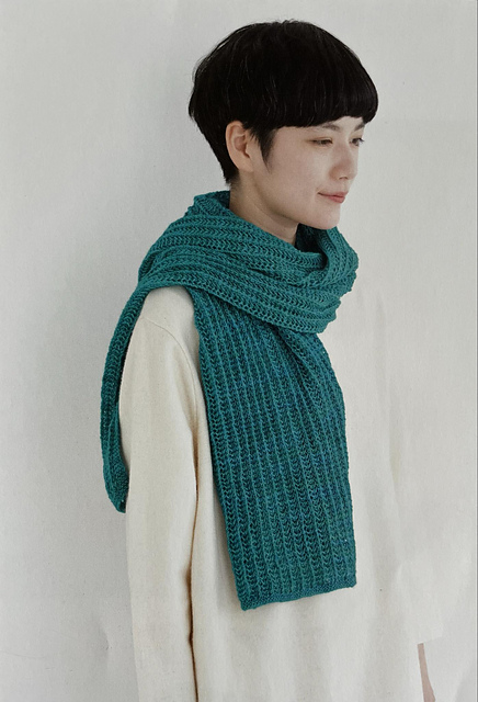 Ravelry: Stripe-textured Shawl pattern by Nihon Vogue (日本ヴォーグ社)