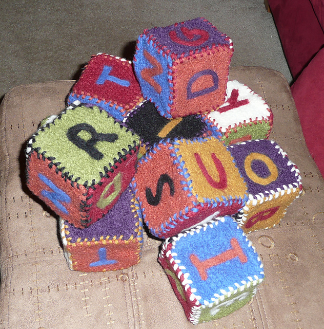 Ravelry: Felted Alphabet Blocks pattern by Jessica Sant