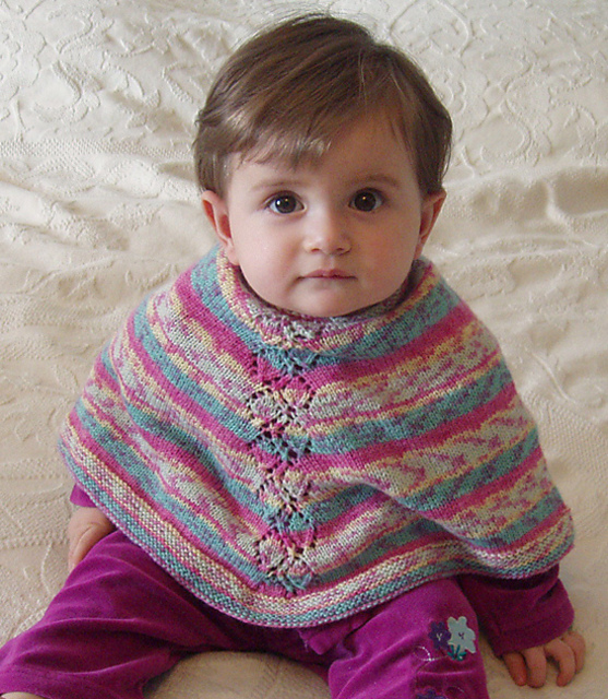 Ravelry: Leafy Baby Poncho pattern by Kathleen Sperling