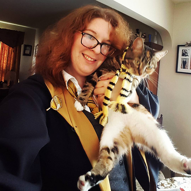 Ravelry: wittyneedles' Hufflepuff Cat Scarf