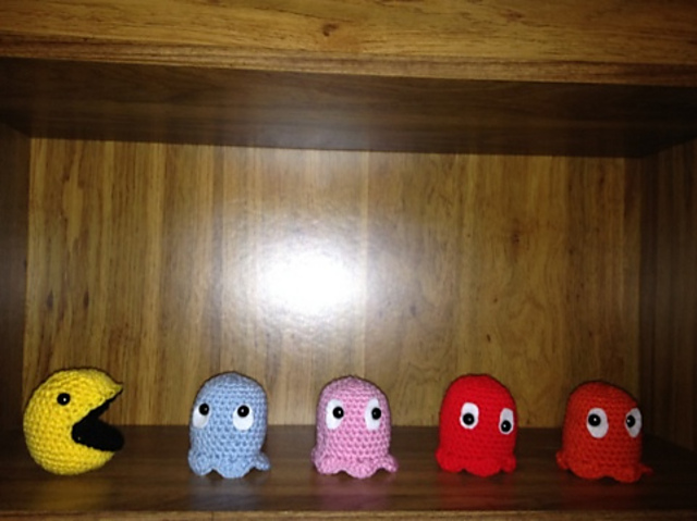 Ravelry: Pac Man Ghosts pattern by Wendy Smalley