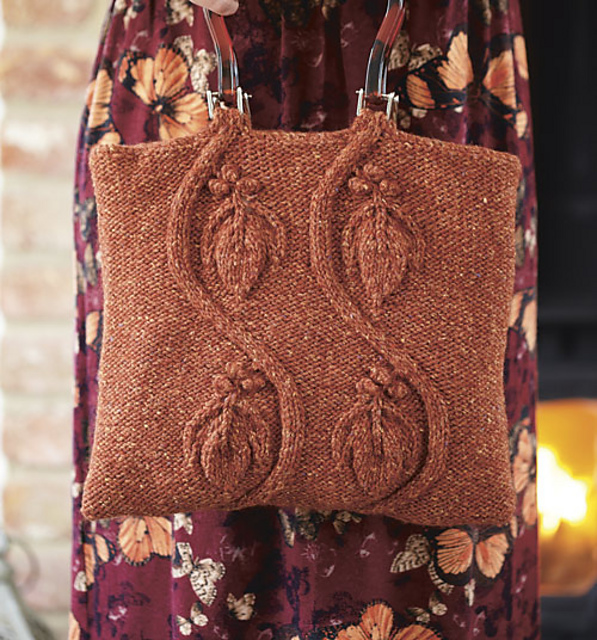 Ravelry: Leaf Motif Bag pattern by Betty Barnden