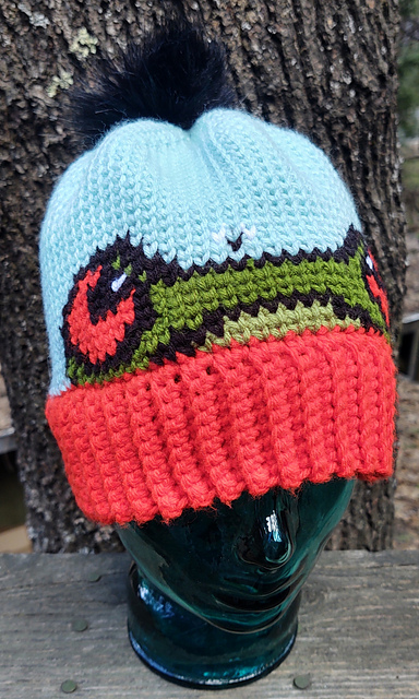 Ravelry: Robbie the Ribbiter Beanie pattern by Christine Anne Melvin