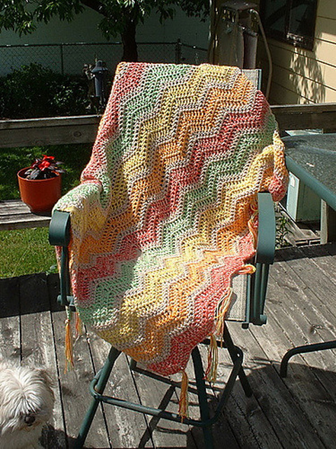 Ravelry: Sherbet Ripple Afghan pattern by Megan A.