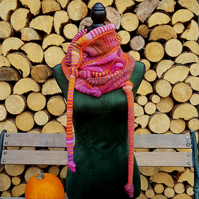 Ravelry: wuscheltigger's Noose, der Knotenloop N°3 - Pink Orange Melange