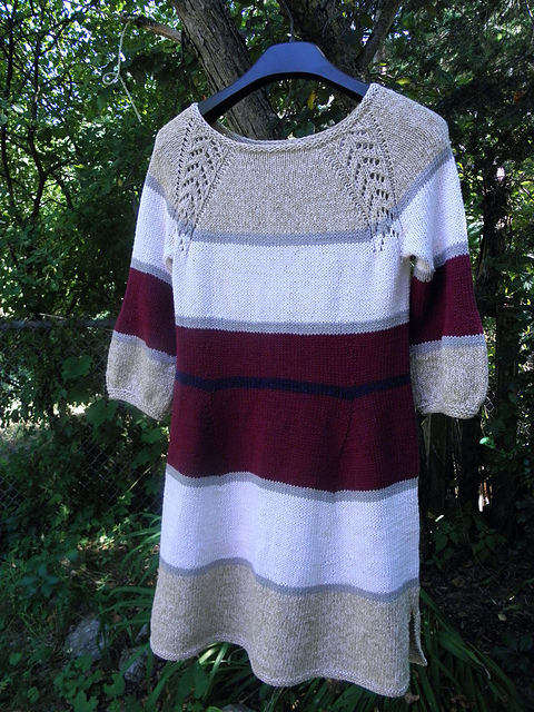 Ravelry: Fit and Flare Color Striped Dress pattern by Xinyan Yang