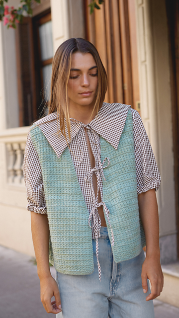 Ravelry: Celadon Vest pattern by Cecilia Lalanne & Gabriella Calderini