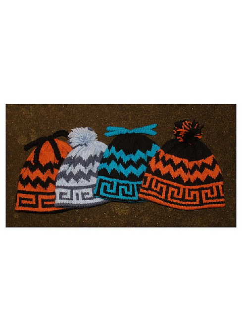 Ravelry: Greek Key Cap C-19 pattern by Leslie Verts