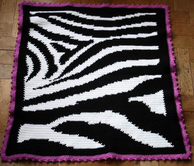 Ravelry: xsandrax's Zebra Print Baby Blanket