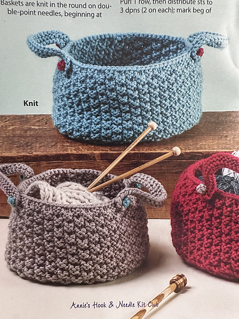 Ravelry: Nesting Stash Baskets (knit) pattern by Jackie Daugherty