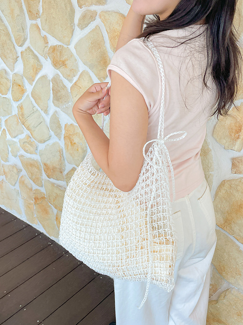 Ravelry: Aqua Play Code Waffle Bag pattern by Yarna