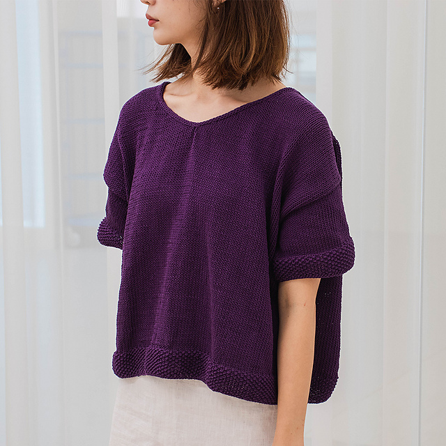 Ravelry: Olio Loose Fit Summer Sweater pattern by Yana Park