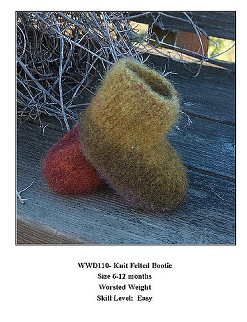 Ravelry: Felted Knit Booties pattern by Cathy Pipinich