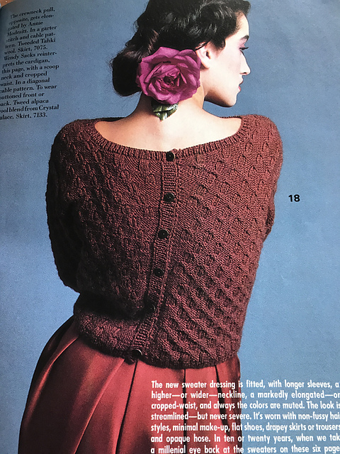 Ravelry: #18 Scoop Neck Cardigan pattern by Wendy Sacks