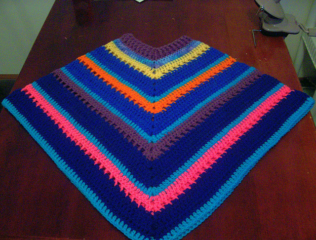 Ravelry: Easy V-Shaped Poncho Sized XS to 4X pattern by D Goldoff ...