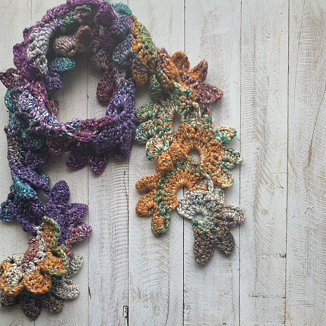 Ravelry: Never Ending Blooms Scarf pattern by Andrea Clements
