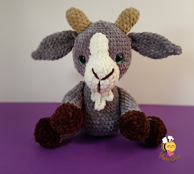 Ravelry: Greg the goat amigurumi pattern by Yarn over with Natasha Smuts