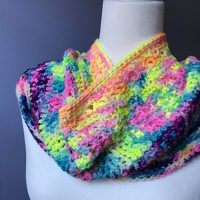 Ravelry: Glow Party Cowl Crochet pattern by Jessie Ksanznak
