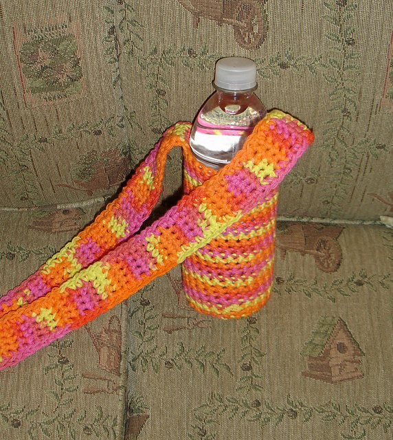 Ravelry: Over the Shoulder Water Bottle Holder pattern by Deneen St Amour