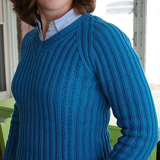 Ravelry: Fitted Rib Sweater pattern by Amanda Griffiths