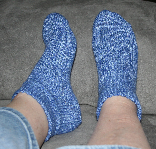 Ravelry: Loom Knit Hemmed Cuff Socks pattern by Faith Schmidt