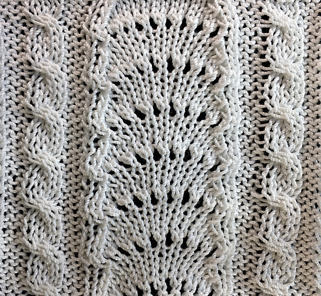 Ravelry: Cable and Shell Strip II pattern by Vicki Monthei