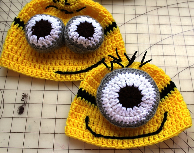 Ravelry: Inspired by Despicable Me Beanies pattern by Yolanda Soto-Lopez