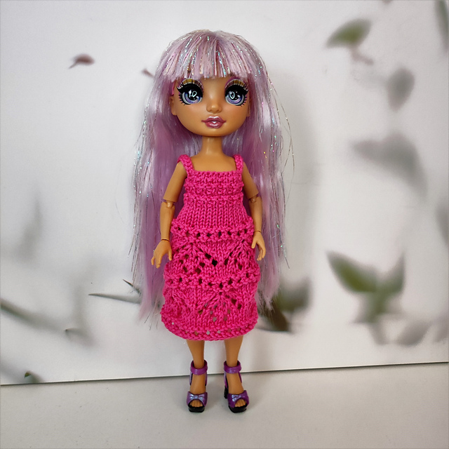 Ravelry: Yasmine dress Rainbow High doll pattern by Elena Canon