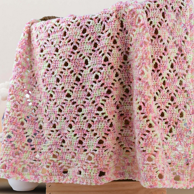 Ravelry: Lacy Baby Girl Blanket pattern by Maggie Haskell