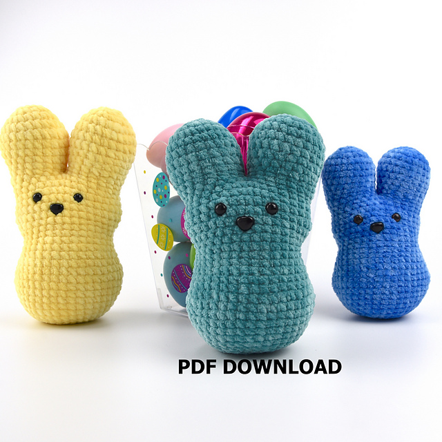 Ravelry: Harold Easter Peep Marshmallow Bunny pattern by Maggie Haskell