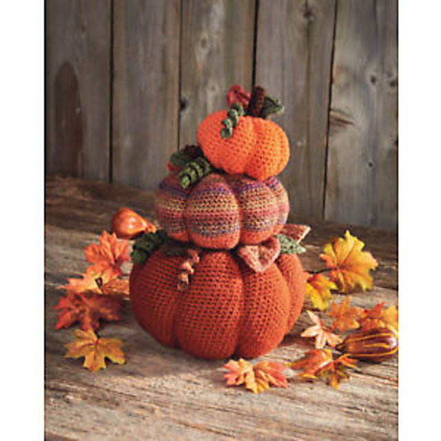 Ravelry: Stacked Pumpkin Trio pattern by Mary Maxim