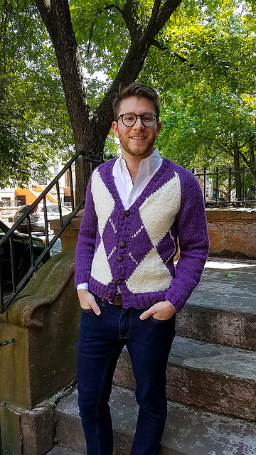 Ravelry: Jaques: Argyle Cardigan pattern by Zev Hurwich