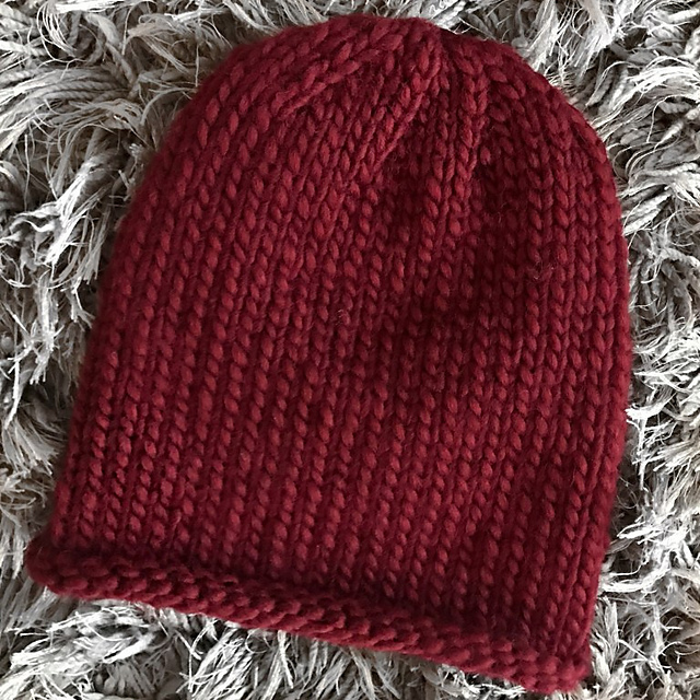 Ravelry: Simple Chunky Slouch Beanie pattern by Zoe Bartley