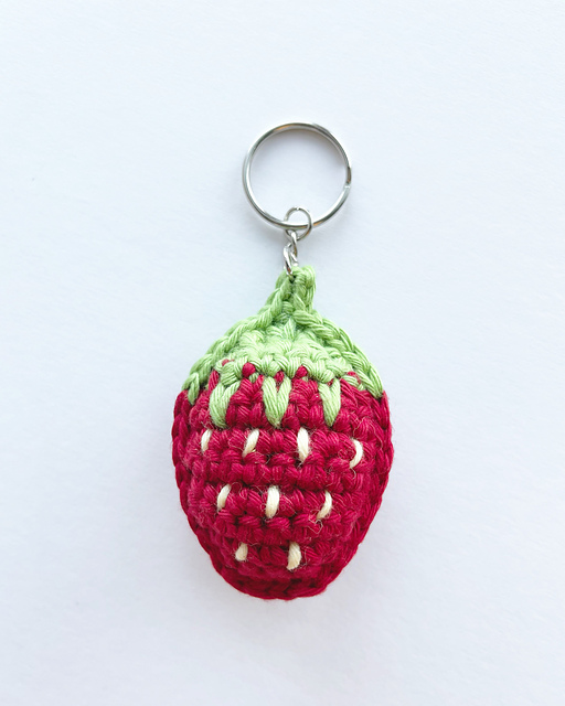 Ravelry: Strawberry Keychain pattern by Zoe Bartley