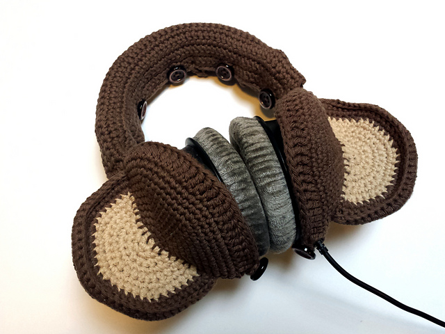 Ravelry: Monkey Ears Headphones Cover pattern by Stacy Pamela