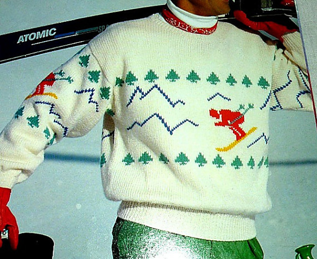 Ravelry: Sweater With Ski-ing Motif pattern by Pingouin