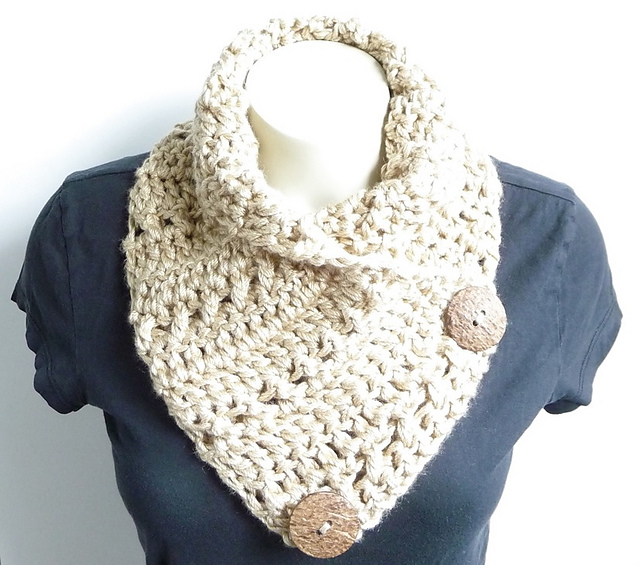 Ravelry: Button Cowl Scarf pattern by Jennifer Roy