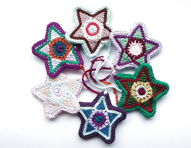Ravelry: Colorful Christmas Tree Star pattern by Jennifer Roy